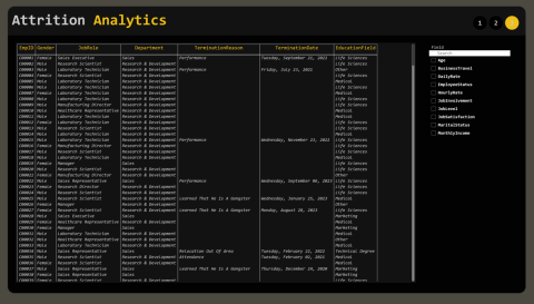 Attrition Analytics | Metricalist